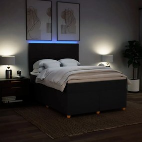 Box spring postel s matrací černá 140x200 cm textil 3293605