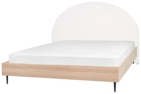 Čalouněná postel 180 x 200 cm bílá MILLAY Beliani
