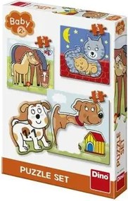 DINO Baby Puzzle set - ZVÍŘÁTKA NOVÝ / 3-5 dílků / od 2 let