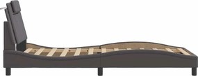 Rám postele Viana bez matrace šedý 100x200 cm umělá kůže 3208078