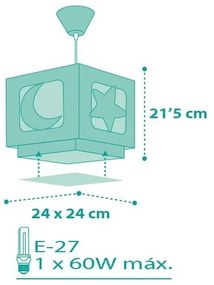Dalber D-63232H - Dětský lustr MOONLIGHT 1xE27/60W/230V