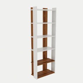 Knihovna Sakran White and Walnut
