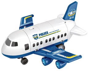 Kids World Hrací sada letadlo s rampou - policie, 35 x 35 x 20 cm