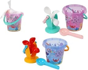 TEDDIES Sada na písek a k vodě / Kbelík, mlýnek a doplňky / plast / 17