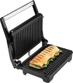 ECG S 2070 Panini černá / sedvičovač  panini / 700 W / nepřilnavý povr