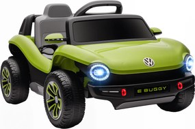 AIYAPLAY elektrické dětské auto pro děti od 3 let Volkswagen E-Buggy 12V s dálkovým ovládáním 2,4 GHz, odpružená zelená kola