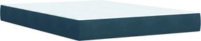 Box spring postel s matrací modrá 140 x 200 cm samet 3287762