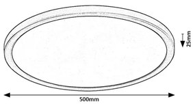 Rabalux 71098 - LED Stropní svítidlo GONZALO LED/36W/230V pr. 50 cm černá