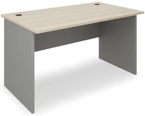 Stůl SimpleOffice 140 x 80 cm, dub světlý / šedá