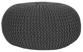 LABEL51 pletený puf GEBREID antracit L Color: Anthracite SH-24.059