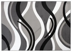 Moderní kusový koberec CHEAP T966A tmavě šedý Rozměr: 140x200 cm