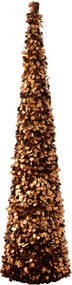 Veliký bronzový lesklý vánoční strom Sparkling XL – 40*40*180 cm