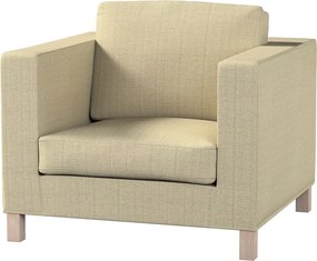 Potah na křesko IKEA Karlanda, krátký barva béžová látka pletený vzor