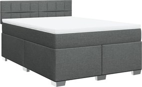 Box spring postel s matrací tmavě šedá 160x200 cm textil 3285940