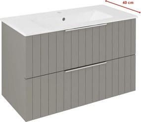 Sapho Cirasa - Umyvadlová skříňka Strip 78x54x39 cm, 2x zásuvka, agila CR792-4343S