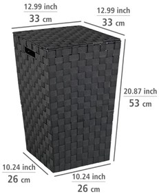 WENKO 22278100 - Koš ADRIA 33x53 cm černá