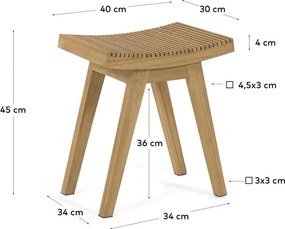 Stolička z teakového dřeva v přírodní barvě Vicentina – Kave Home