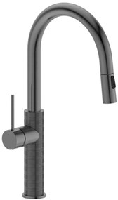 Sapho - Dřezová baterie, s výsuvnou sprškou, gun metal FR576GM