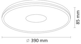 LED Stmívatelné stropní svítidlo LEON LED/24W/230V + dálkové ovládání