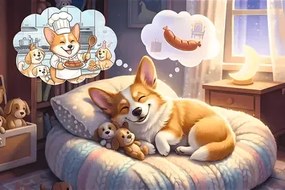 TREFL Puzzle Corgi v říši snů / 60 dílků / 33 x 22 cm