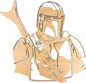Dřevěná dekorace Star Wars Mandalorian
