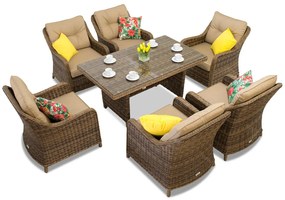 Sada zahradního nábytku Toledo Premium hnědá Garden Point