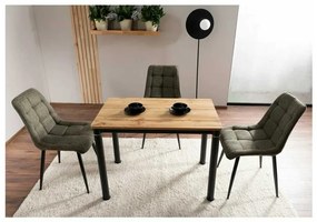 Jídelní stůl Damar W 100 x 60 cm, dub artisan / černá