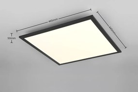 Černé LED stropní svítidlo 44.5x44.5 cm Beta – Reality