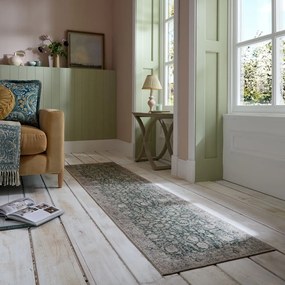 Zelený pratelný běhoun 60x230 cm Beau Floral – Flair Rugs