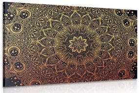 Obraz zlatá orientální Mandala - 120x80 cm