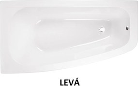 Besco LUNA vana 150 x 80 cm asymetrická levá vč. nožiček VANLUN150L+OLVPINOZ