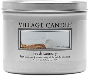 Village Candle – vonná svíčka Fresh Laundry (Svěží prádlo), 311 g
