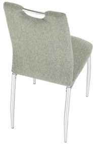Kondela Jídelní židle, látka béžový melír / chrom, OLIVA NEW
