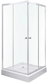 Novoterm Čtvercový sprchový kout NV-Olga 100x100 chrom/transparent - bez vaničky