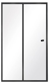 Besco Duo Slide transparent sprchové dveře, black Rozměr sprch.dveří: 110cm