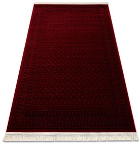 Koberec ORIENT 2958 s třásněmi / rám, orientální / klasický, bordó / černý