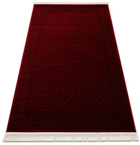 Koberec ORIENT 2958 s třásněmi / rám, orientální / klasický, bordó / černý