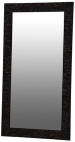 Bramble Furniture Zrcadlo Taylor, černý rám s hnědou patinou