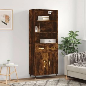 Skříň highboard kouřový dub 69,5 x 34 x 180 cm kompozitní dřevo - Default Title