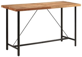 Barový stůl 180 x 70 x 107 cm masivní akáciové dřevo a železo - Default Title