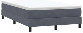 Postel Box Spring bez matrace tmavě šedá 120x210 cm samet 3315820