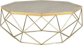 Konferenční stolek Glamour 106 cm zlatý/šedý