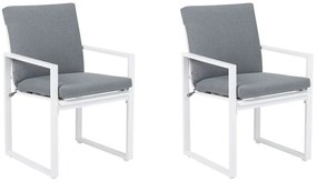 Zahradní sada 2 šedých židlí  PANCOLE Beliani