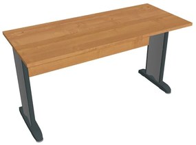 Stůl pracovní rovný 140 cm hl. 60 cm - Hobis Cross CE 1400 Dekor stolové desky: olše, Dekor lamino podnože: olše, Barva nohou: černá