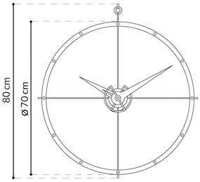 Designové nástěnné hodiny Nomon Doble OG 80cm