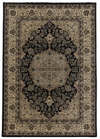 Ayyildiz, Kusový koberec Kashmir 2608 black, 80x150, černá, chodba / předsíň