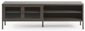 Šedý kovový TV stolek 160x50x35 cm Layna – Marckeric