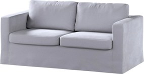 Potah na pohovku IKEA Karlstad 2-místná , nerozkládací, dlouhý barva šedá látka lesklé, sametová