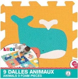Ludi Puzzle pěnové 90x90 cm Zvířátka / od 10 měsíců