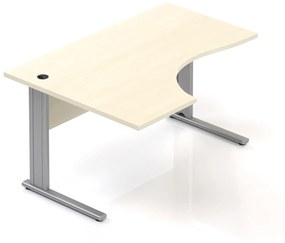 Kancelářský stůl rohový levý Komfort, kovová podnož, 140x70/100x76 cm BPR19 12